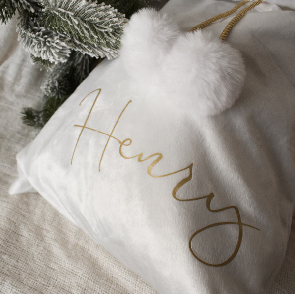 Santa Sack| Christmas Decoration | Personalised Sant Sack - honeycombliving