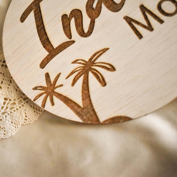Round Name Plaque | Custom Made | Wooden Baby Keepsakes | Australia ...
