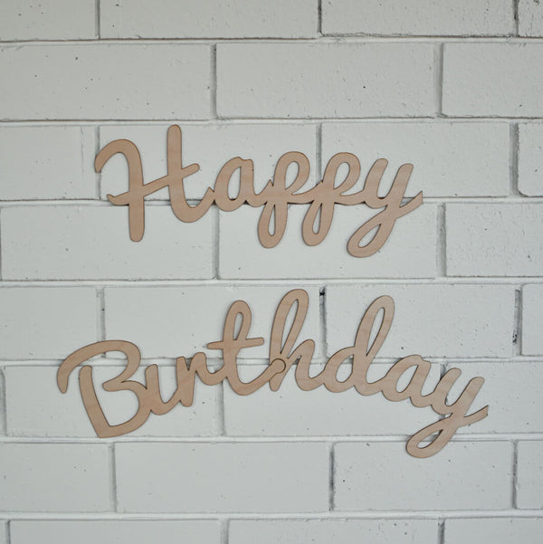 Timber Birthday Wall Script | Eco-Friendly Baby and Kids | Party Decor ...
